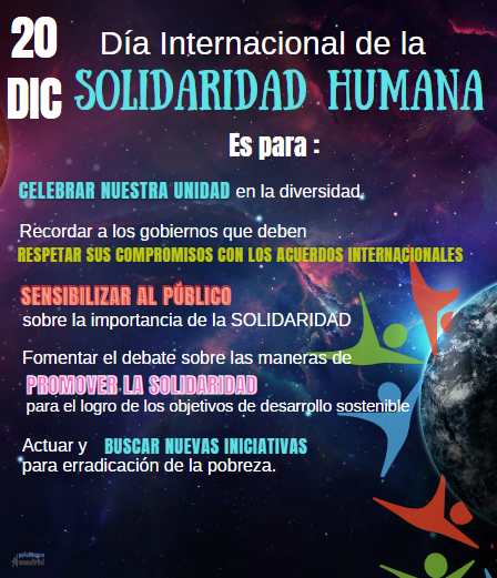 Día Internacional de la SOLIDARIDAD HUMANA | Psicologos Madrid